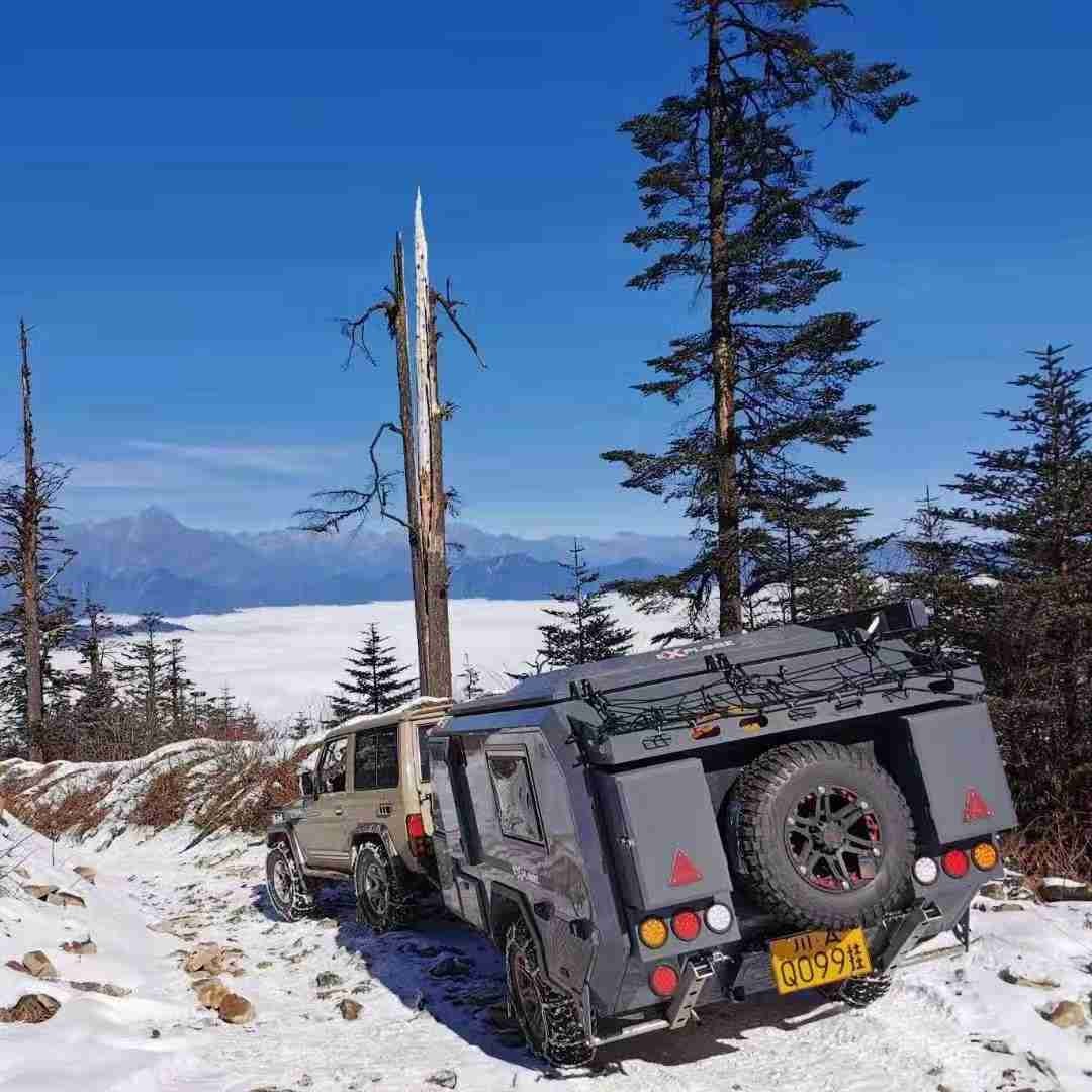 Camping Off Grid Expedition Trailer Aluminum Small Off Grid Camper NJSTAR EXPLORER